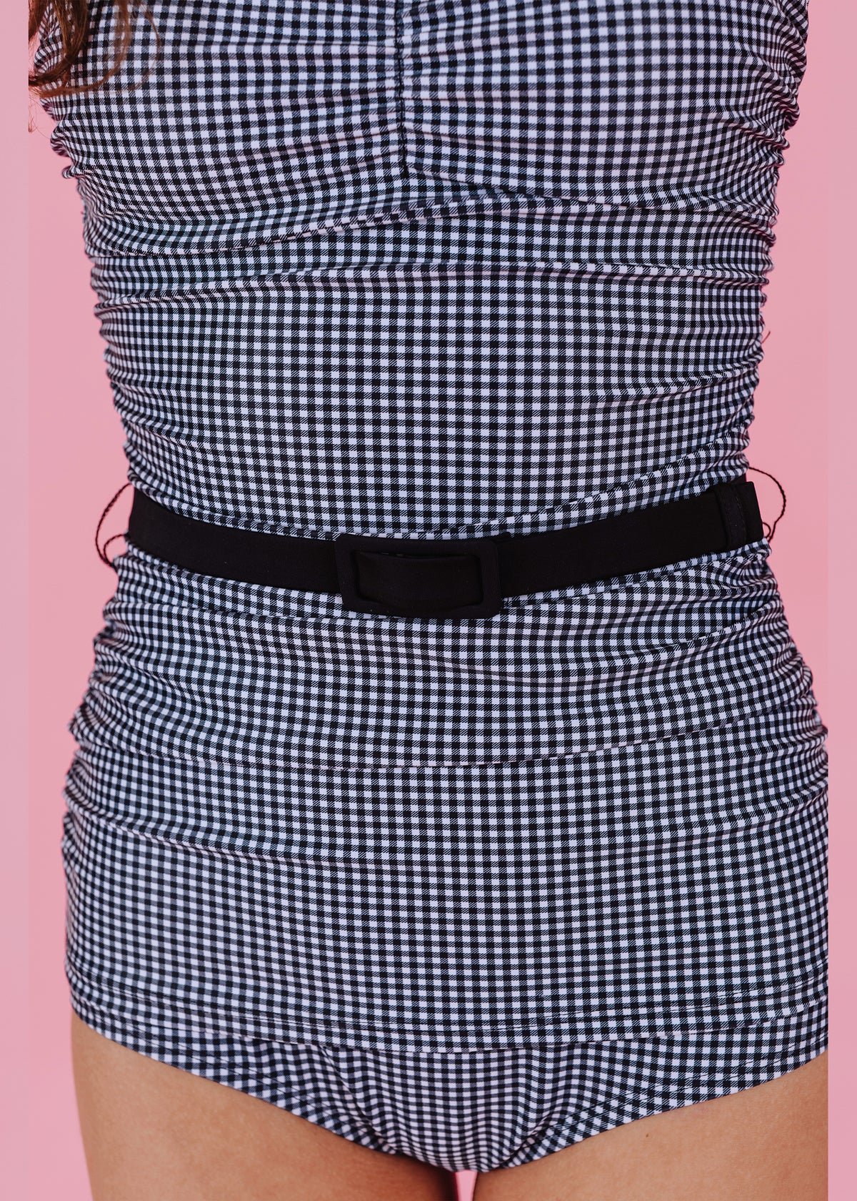 jacqueline in b&w gingham - REY SWIMWEAR